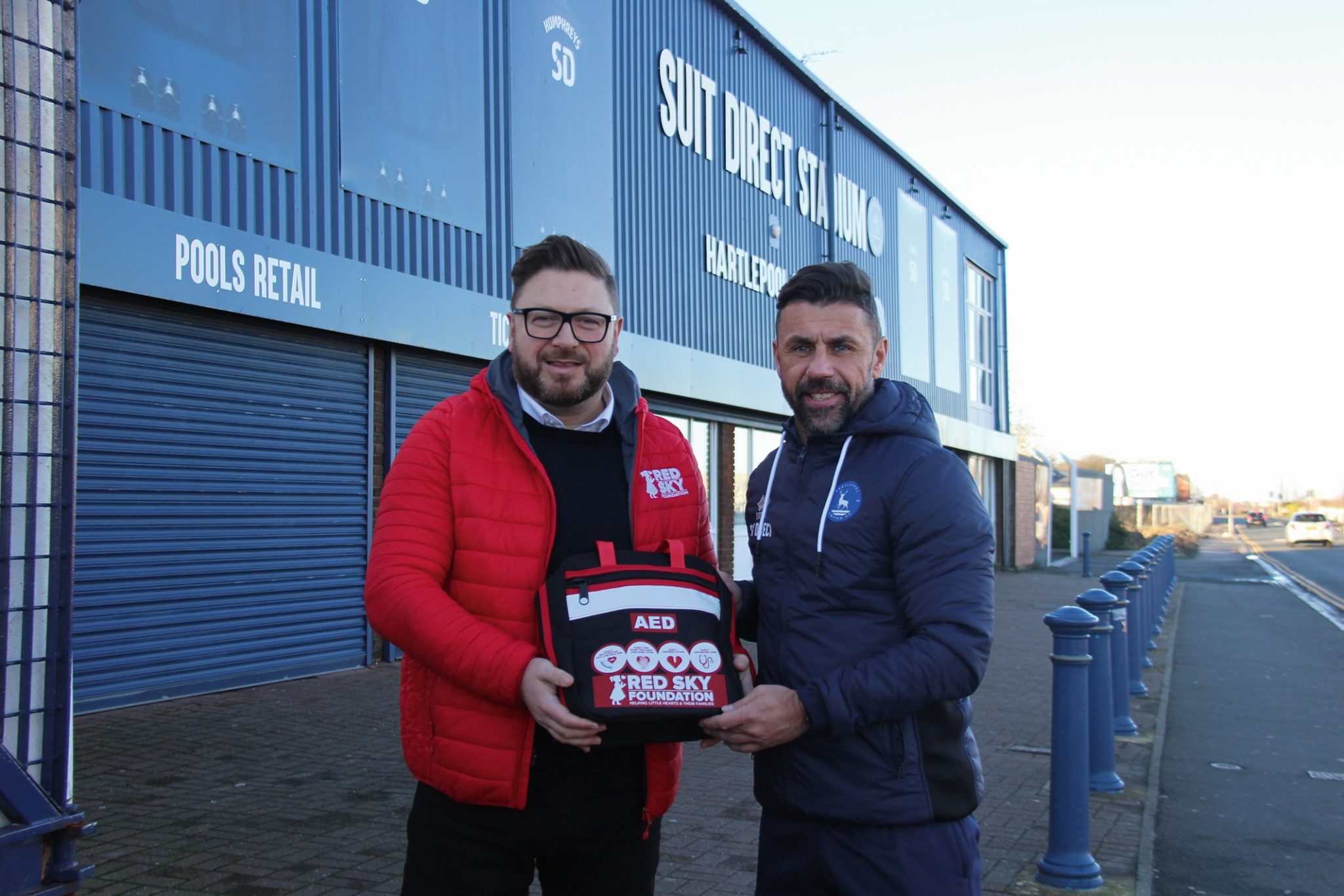 New accessible defibrillator installed at football ground in Hartlepool ...